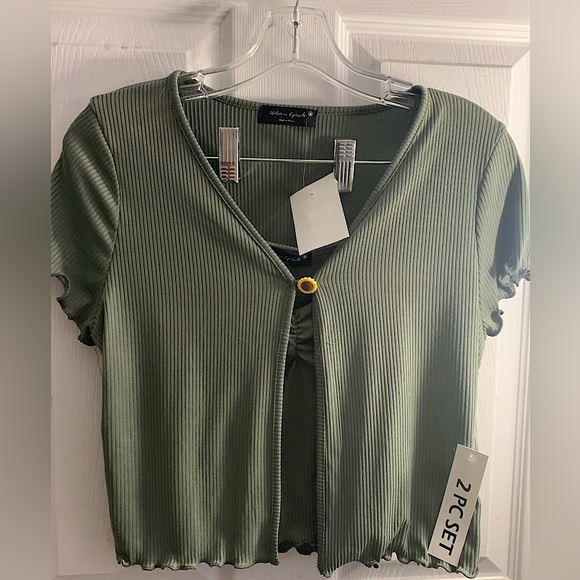 Urban Episode | Tops | Juniors 2 Piece Summer Green Top With Sunflower ...